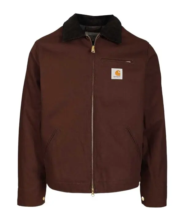 Carhartt Work In Progress Detroit Logo Patch Bomber Jacket - Brown