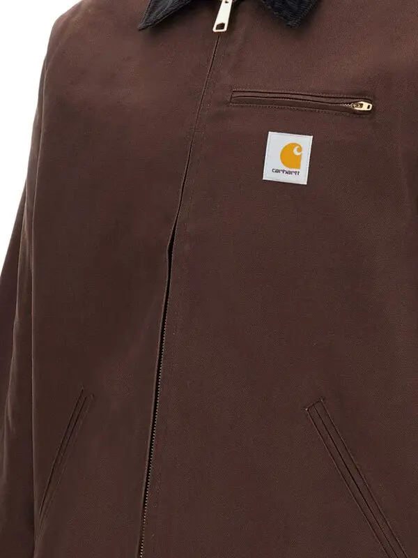 Carhartt Work In Progress Detroit Logo Patch Bomber Jacket - Red