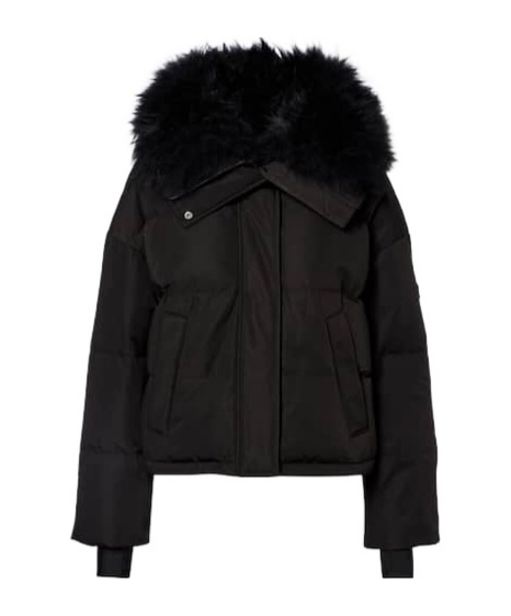 YVES SALOMON Solid-color Ski Jacket - Black