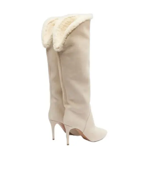 Paris Texas White Suede High Boots