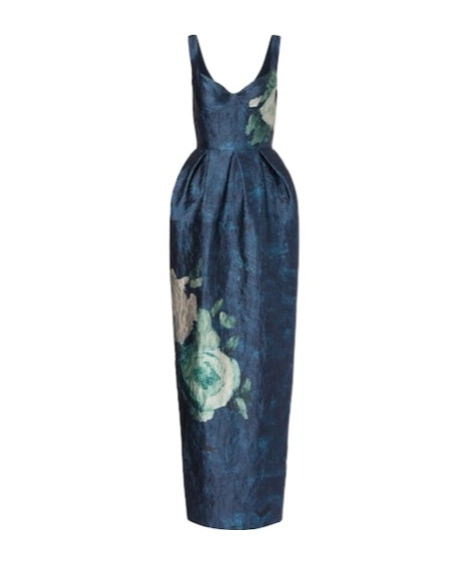 Erdem Floral Jacquard Gown