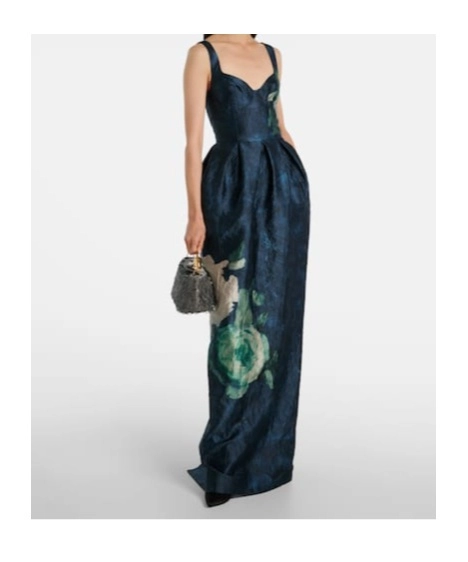 Erdem Floral Jacquard Gown