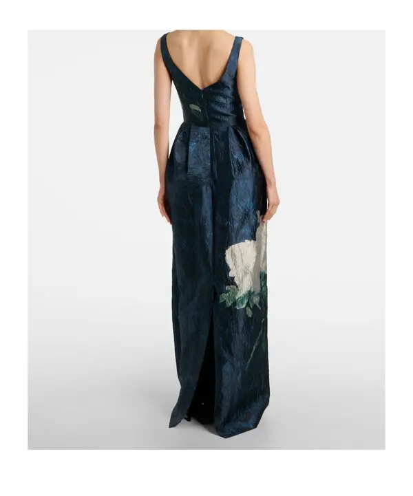 Erdem Floral Jacquard Gown
