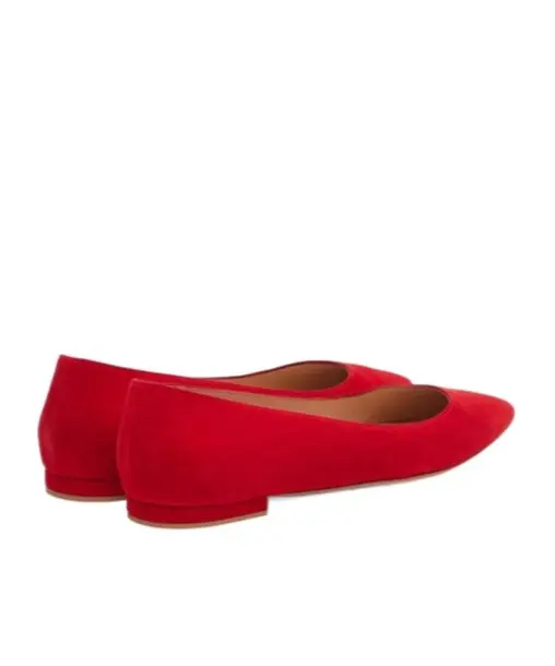 GIANVITO ROSSI Minimalist Pointed Toe Ballet Flats