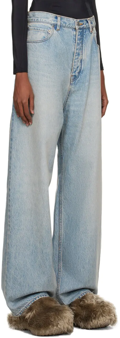 Balenciaga Logo Patch Baggy Jeans