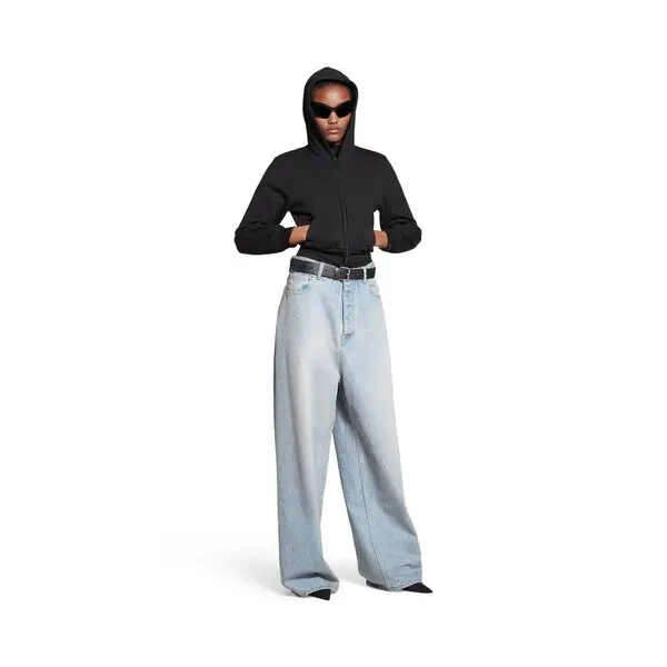 Balenciaga Logo Patch Baggy Jeans