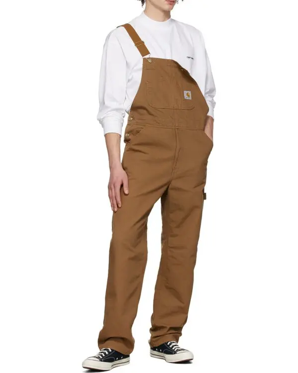 Carhartt Work In Progress Logo-patch Straight-leg Dungarees