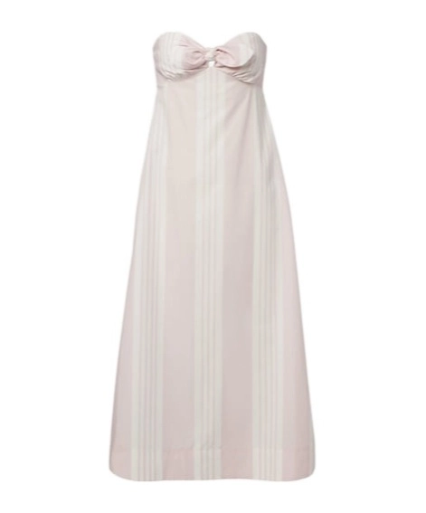 Posse Rosie Striped Cotton Midi Dress