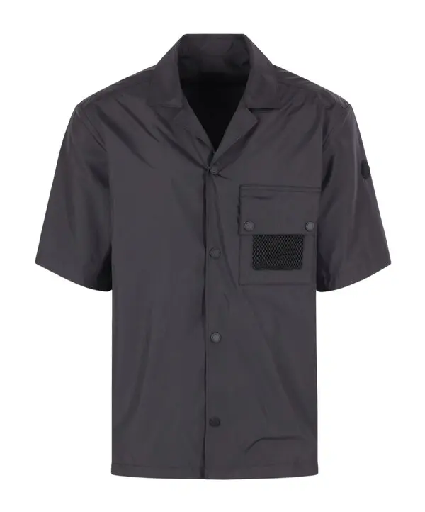 Moncler Logo Short Sleeve Shirt - Black