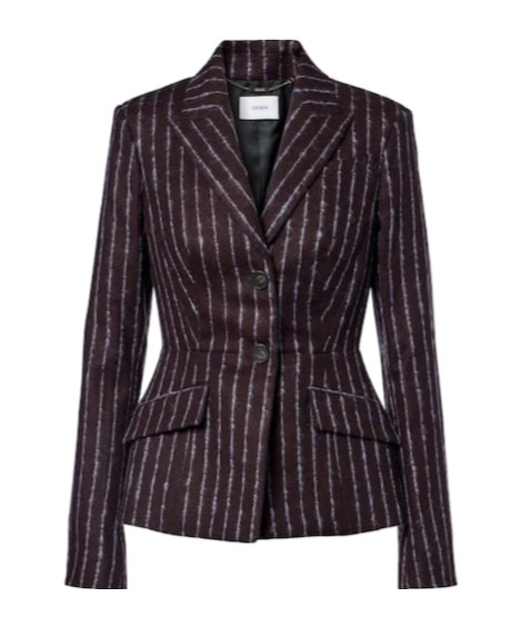 Erdem Pinstripe Wool And Mohair Blazer - Black