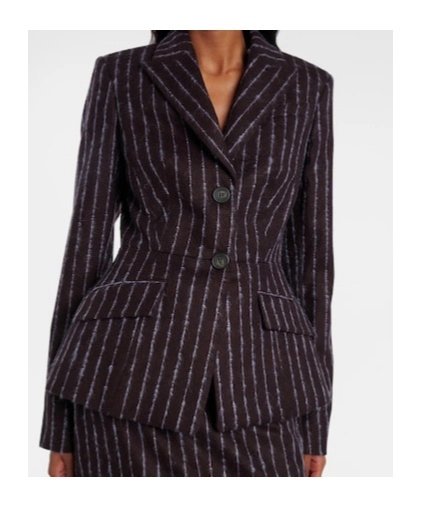 Erdem Pinstripe Wool And Mohair Blazer