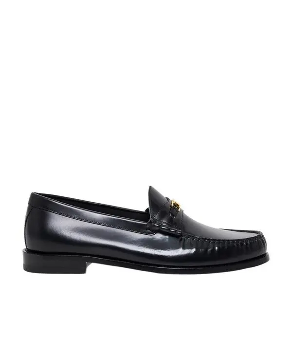 Celine Luco Triomphe Loafer In Polished Calfskin - Black