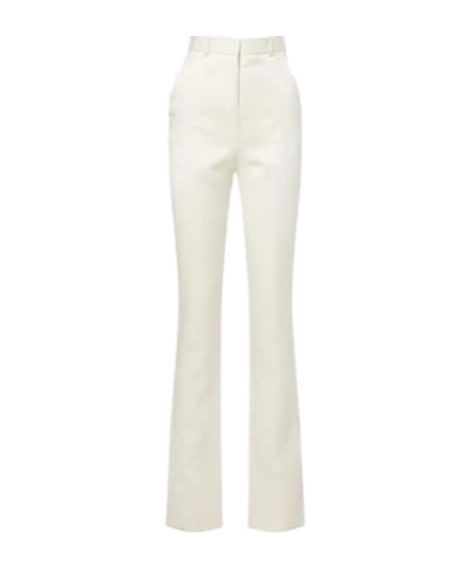 Calvin Klein Lucia High-rise Wool And Silk Slim Pants - White
