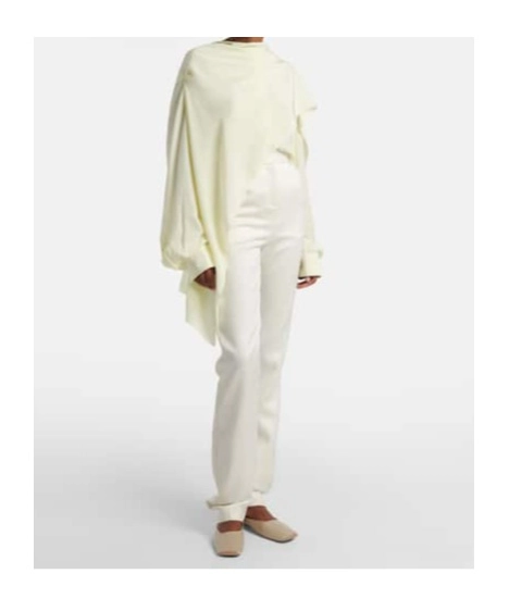 Calvin Klein Lucia High-rise Wool And Silk Slim Pants