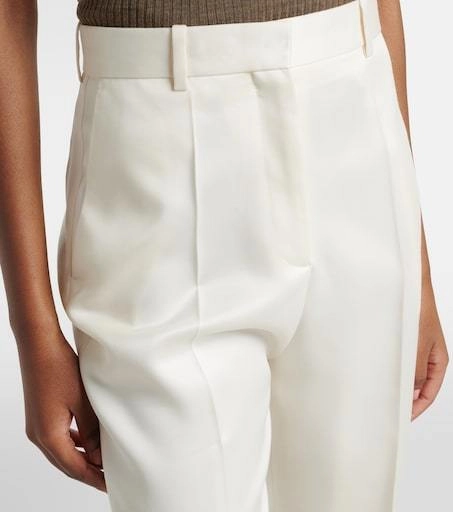 Calvin Klein Lucia High-rise Wool And Silk Slim Pants