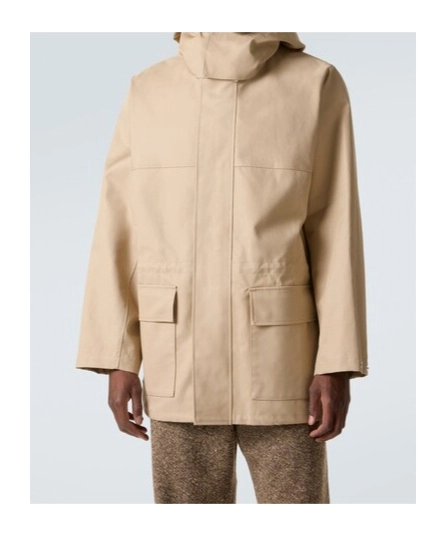 Auralee Hooded Cotton Gabardine Jacket