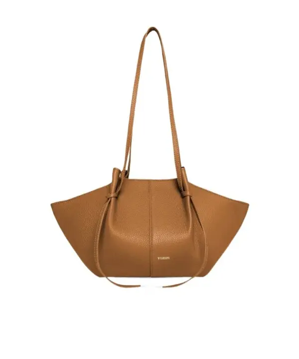Yuzefi Medium Mochi Grained Leather Tote Bag - Brown