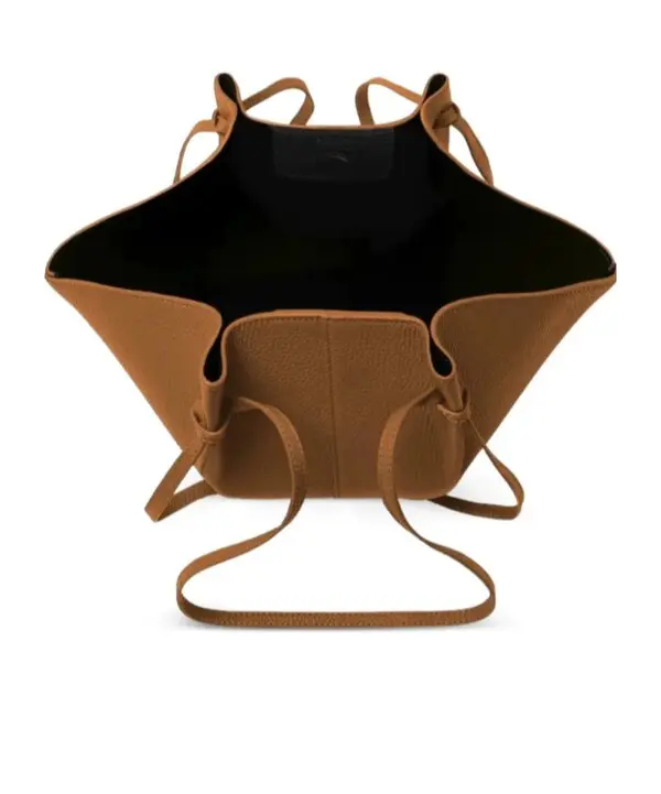 Yuzefi Medium Mochi Grained Leather Tote Bag - Brown
