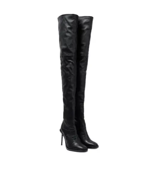 ANN DEMEULEMEESTER Adna Over-the-knee Leather Boots - Black