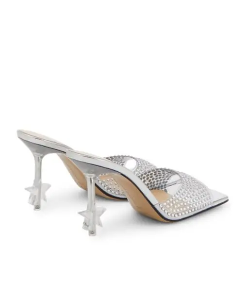 MACHMACH Star Crystal-embellished Pvc Mules