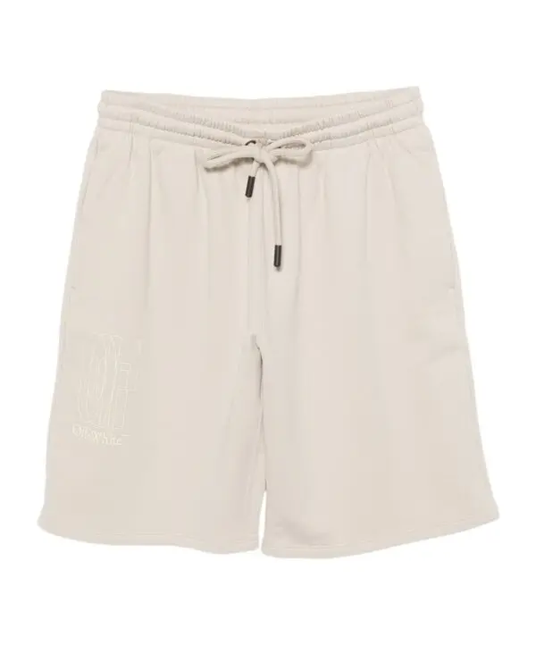 Off-White Elastic Waist Shorts