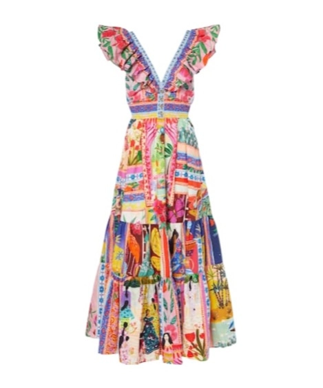 Camilla Embellished Cutout Cotton Maxi Dress