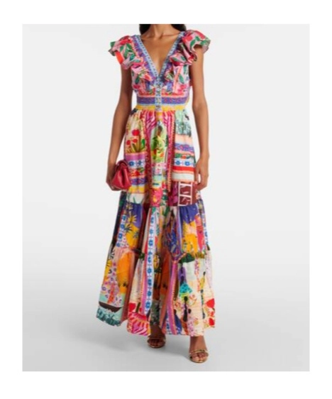 Camilla Embellished Cutout Cotton Maxi Dress
