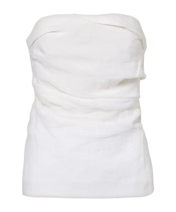 Tove Izel Draped Linen Top