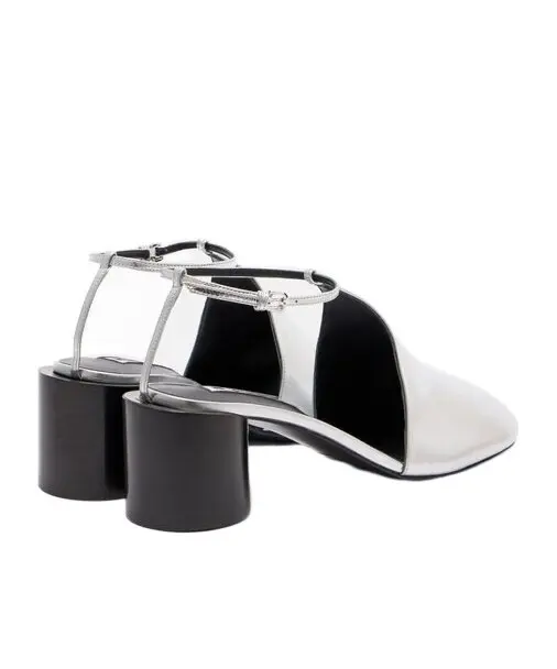 JIL SANDER Metallic Leather Pumps