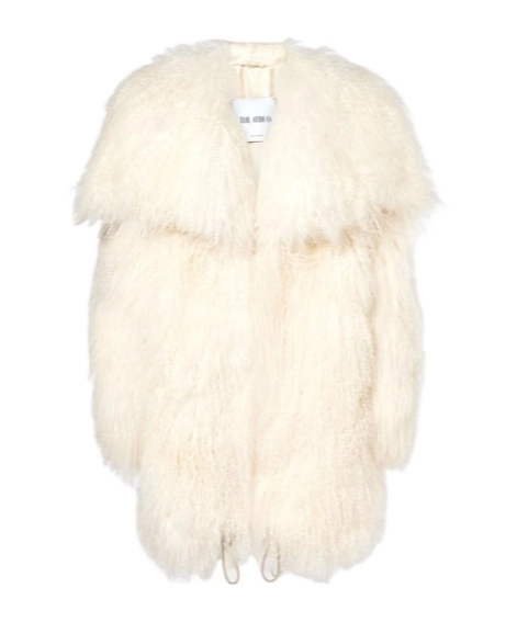 Attico Long Curly Fur Coat