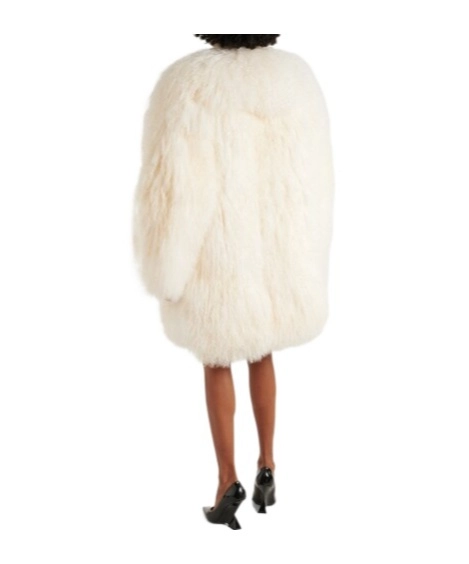Attico Long Curly Fur Coat