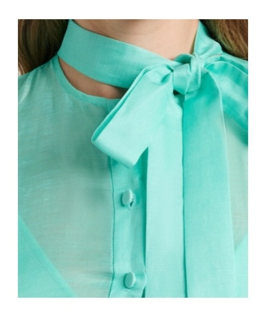 LEO Lin Elsie Tie-neck Linen Silk Maxi Dress