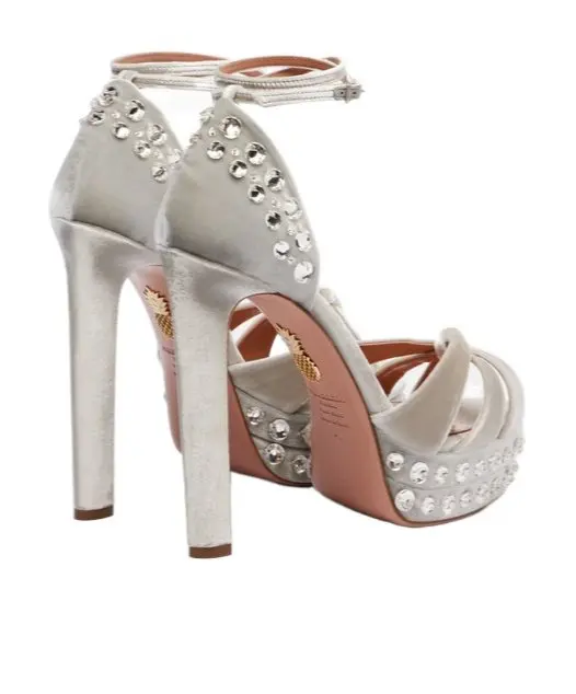 AQUAZZURA Velvet Platform Sandals