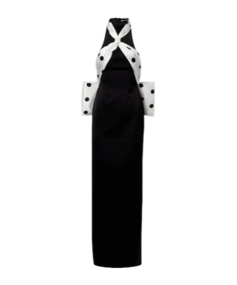 David Koma Polka-dot Halterneck Gown