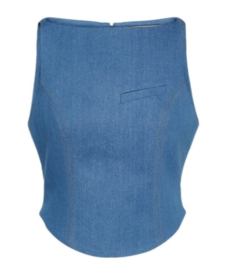 AYA MUSE Colia Denim Top - Blue