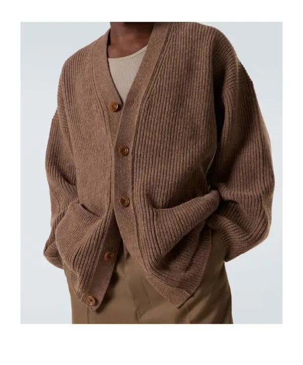 LEMAIRE Oversized Ribbed-knit Wool Cardigan