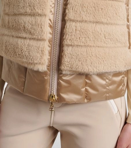 Bogner Yumi Faux Fur Down Vest - Nude