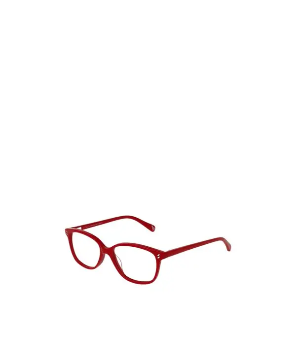 Stella McCartney Logo Flat Mirror Eyeglasses - Red