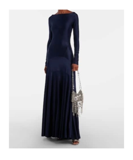 Rabanne Paneled Jersey Maxi Dress