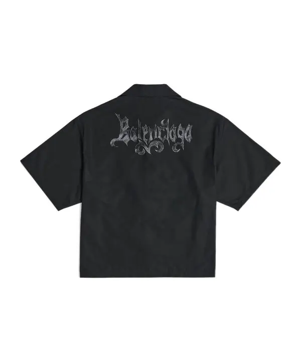 Balenciaga Sketchy Bowling Short Sleeve Shirt - Black