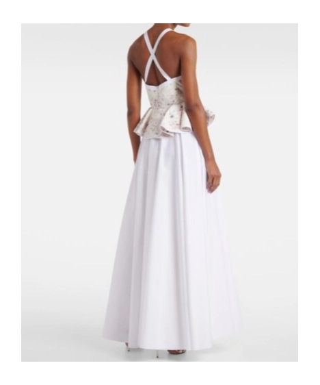 Giambattista Valli Floral Lace Gown With Ruffle Detail