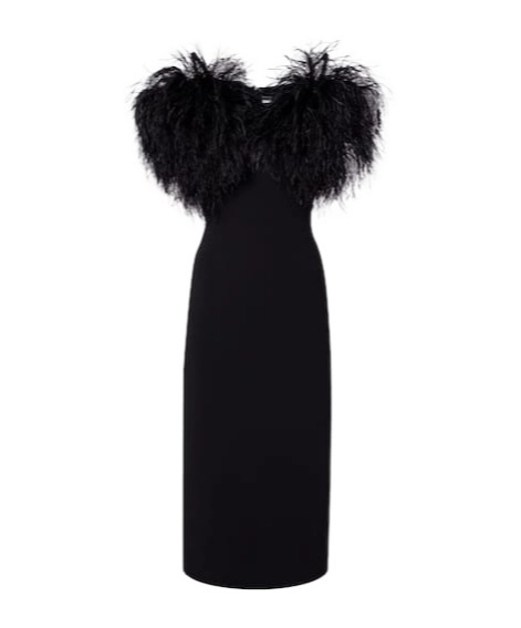 David Koma Feather-trimmed Cocktail Dress