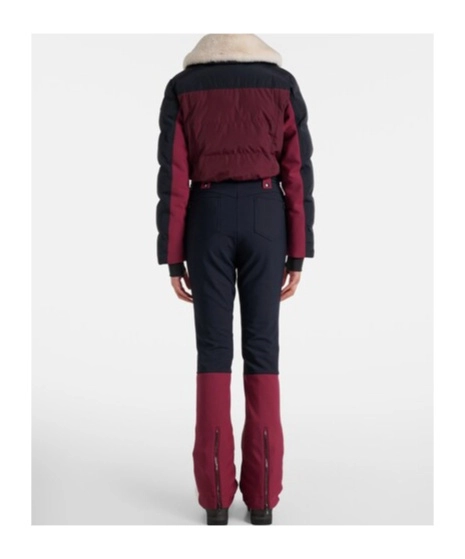 Fusalp Karei Color-blocked Ski Suit With Detachable Faux Fur Collar