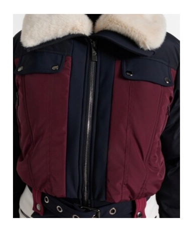 Fusalp Karei Color-blocked Ski Suit With Detachable Faux Fur Collar