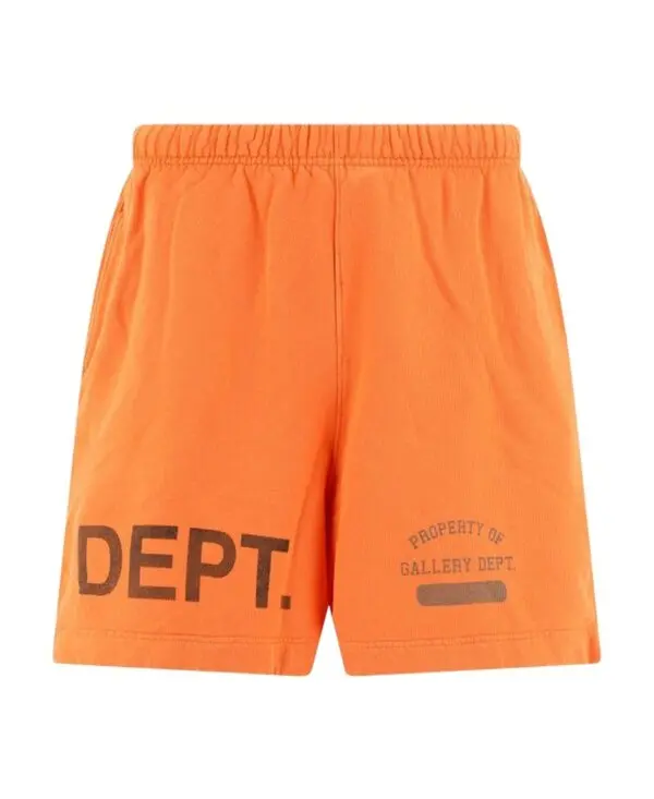 GALLERY DEPT. Logo Letter Printed Shorts - Orange