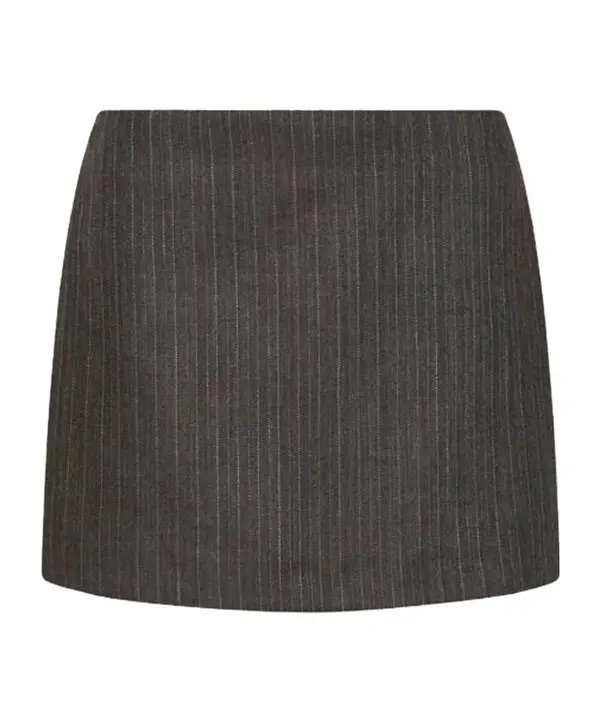 Marella Short Wool Skirt With Pinstripes