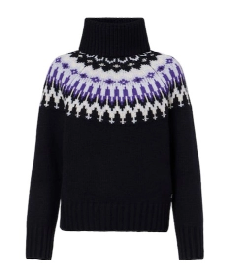 Bogner Ingrid Jacquard Cashmere Turtleneck Sweater