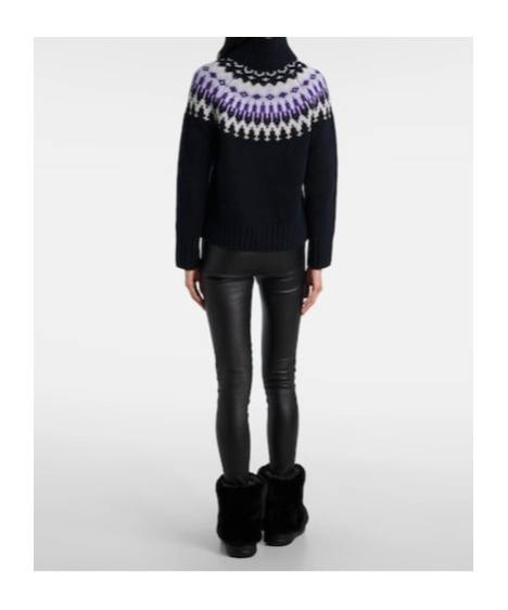 Bogner Ingrid Jacquard Cashmere Turtleneck Sweater