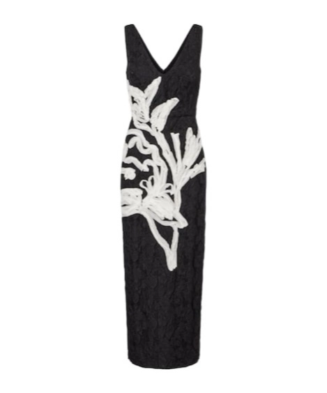 Erdem Floral Jacquard Midi Dress - Black