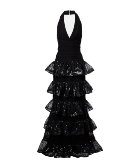Elie Saab Sequined Macramé Gown